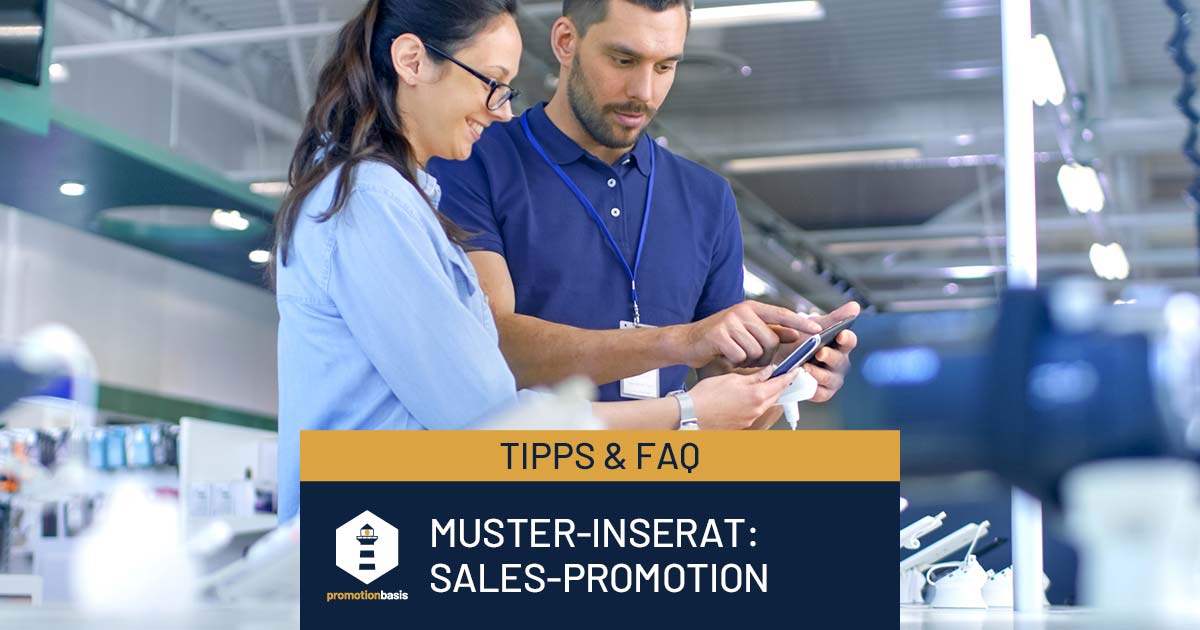 Muster-Inserat: Promotion-Job/Sales-Promotion | Promotionbasis