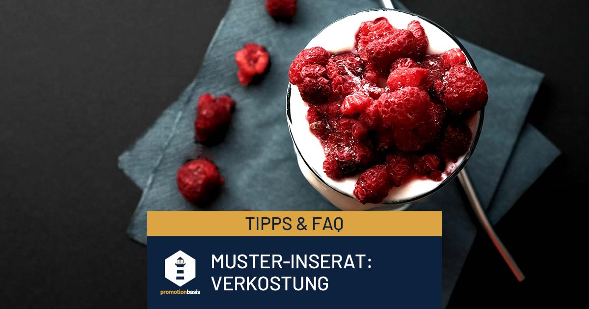 Muster-Inserat: Promotion-Job Verkostung | Promotionbasis